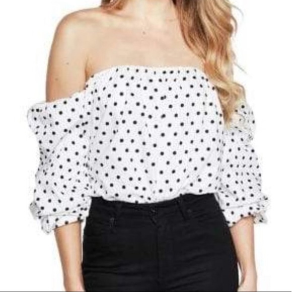 Bardot | Tops | Bardot Spotty Offtheshoulder Bustier Top | Poshmark